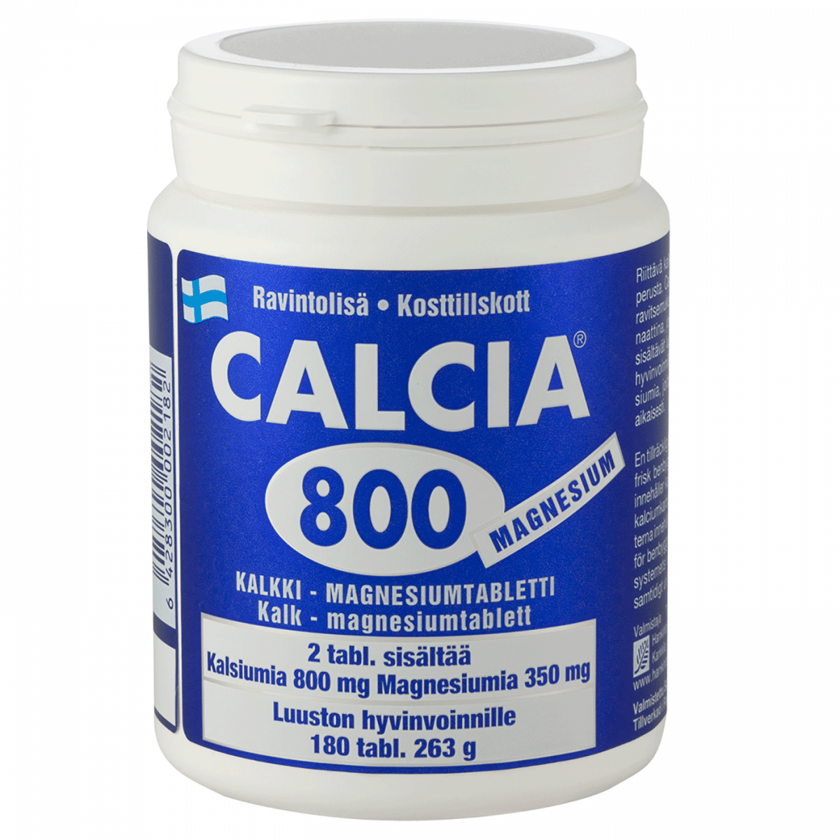 Calcia® 800 Magnesium, 180 tabl. – Nordic Immunity Supplements