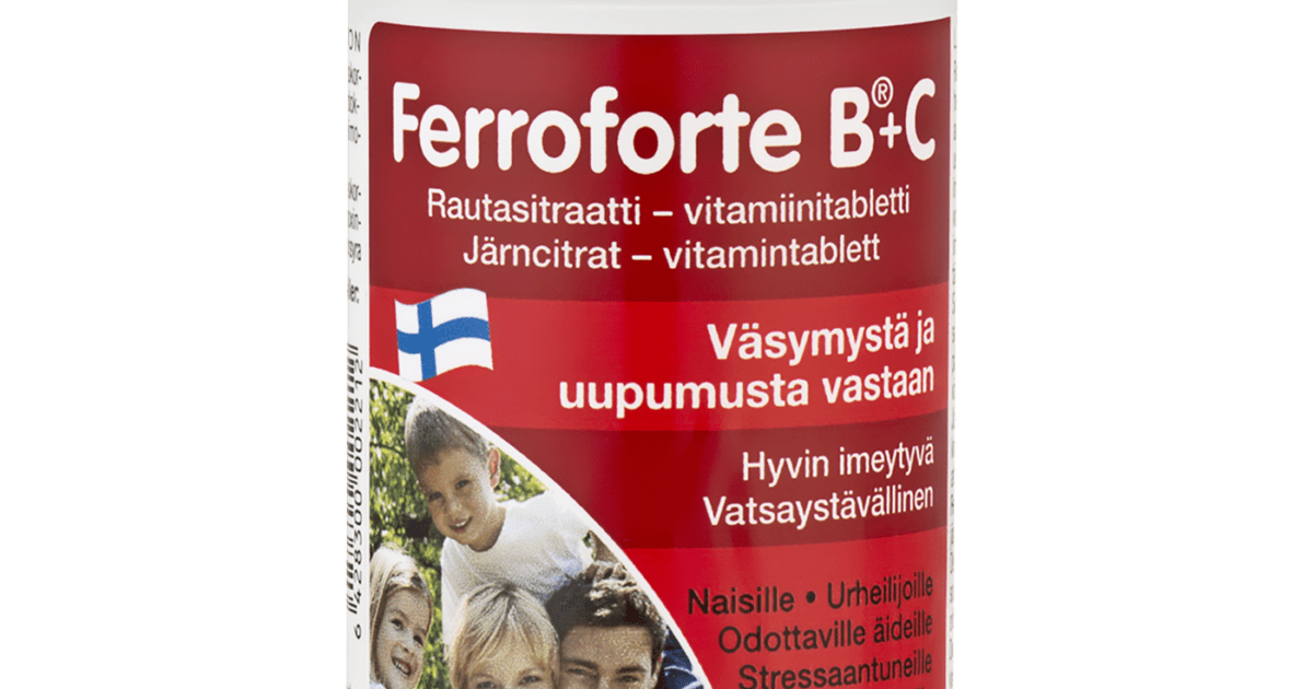 Ferroforte® B+C, 120 tabl. – Nordic Immunity Supplements