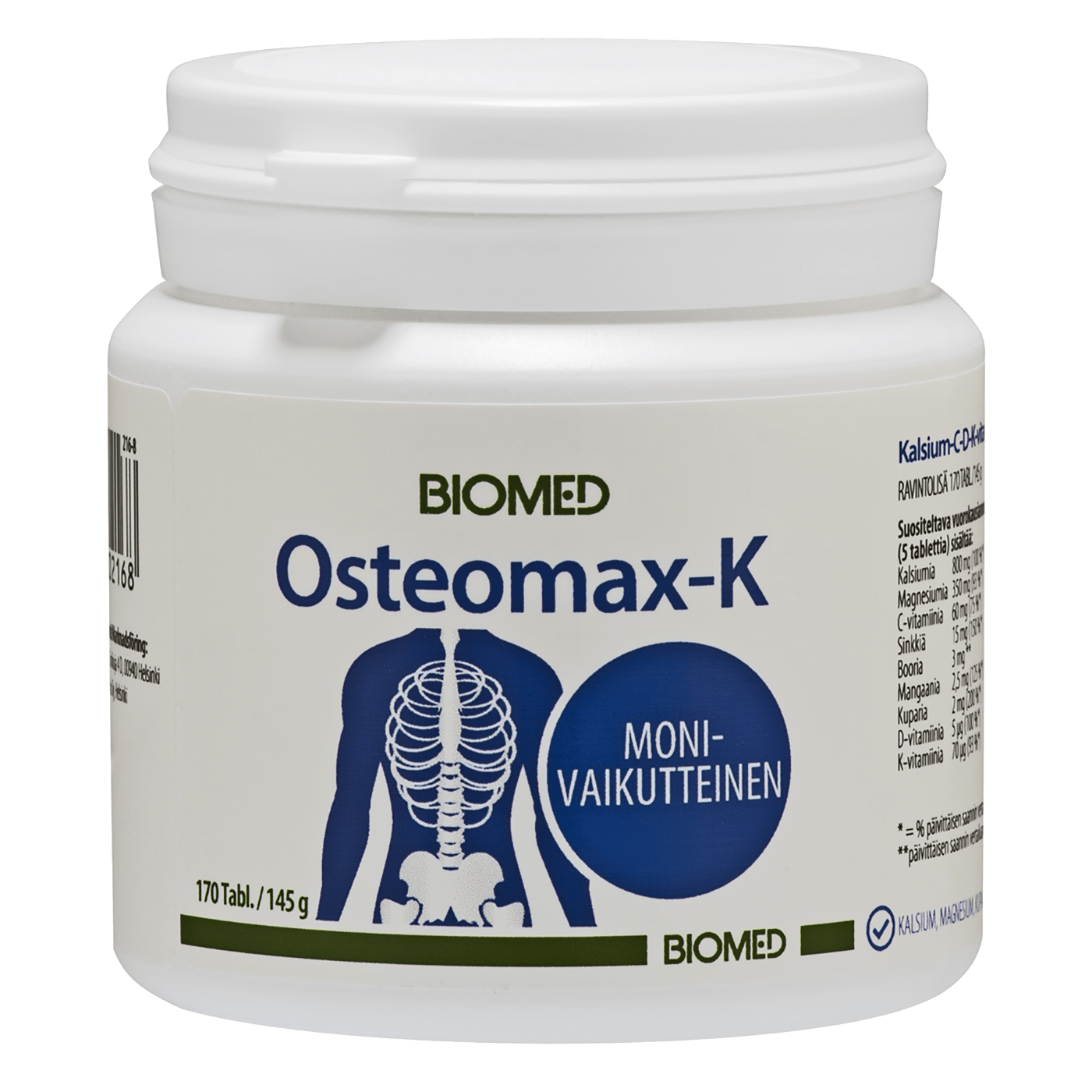 Osteomax-K, 170 tabl. – Nordic Immunity Supplements