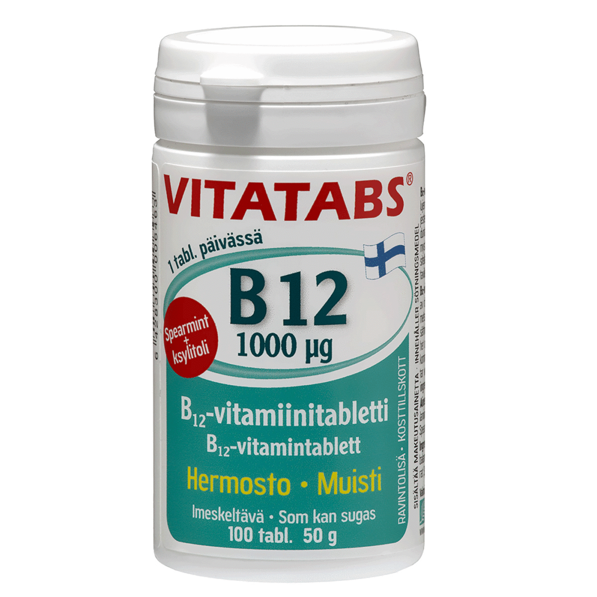 Vitatabs® B12 Spearmint, 100 tabl. – Nordic Immunity Supplements
