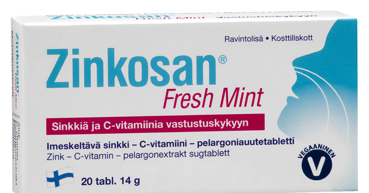 Zinkosan® Fresh Mint, 20 tabl. – Nordic Immunity Supplements