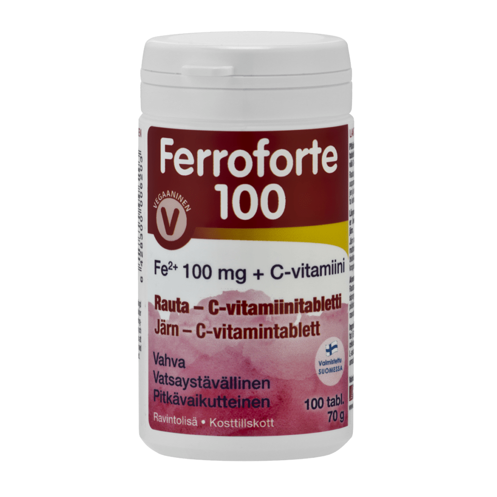 Ferroforte 100, 100 tabl. – Nordic Immunity Supplements