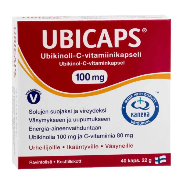 Ubicaps® Ubiquinol 100 mg + vitamin C, 40 caps. – Nordic Immunity ...