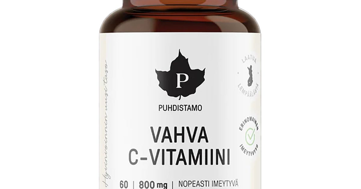 Strong vitamin C 800mg, 60 caps. – Nordic Immunity Supplements