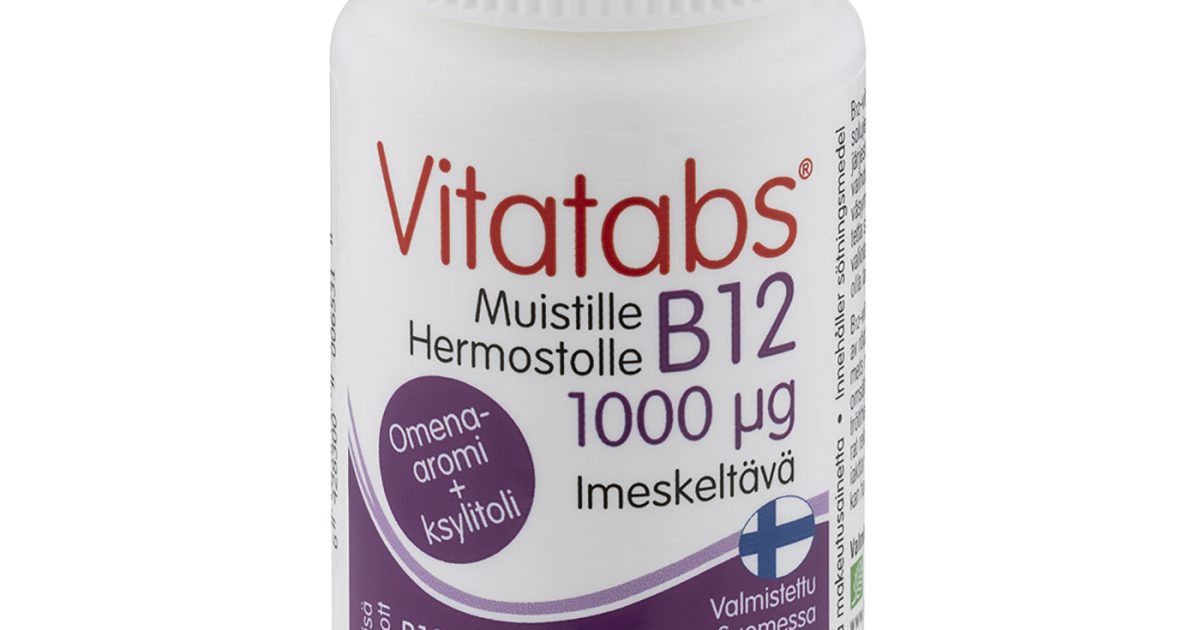 Vitatabs® B12 1000 µg apple, 100 tabl. – Nordic Immunity Supplements