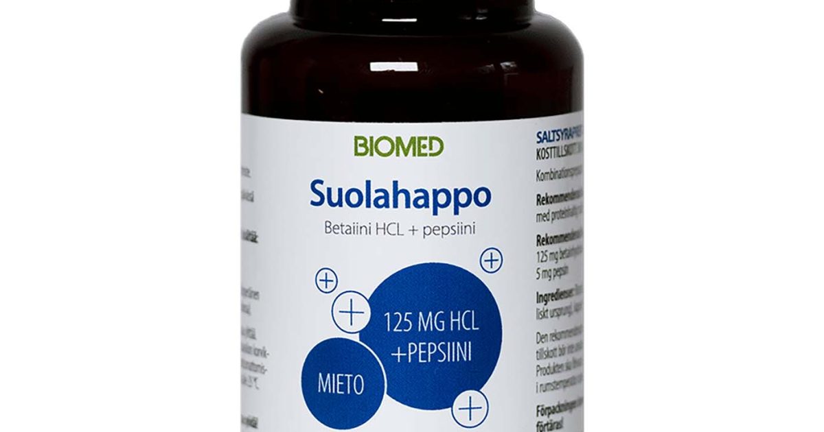 Hydrochloric acid, 30 caps. – Nordic Immunity Supplements