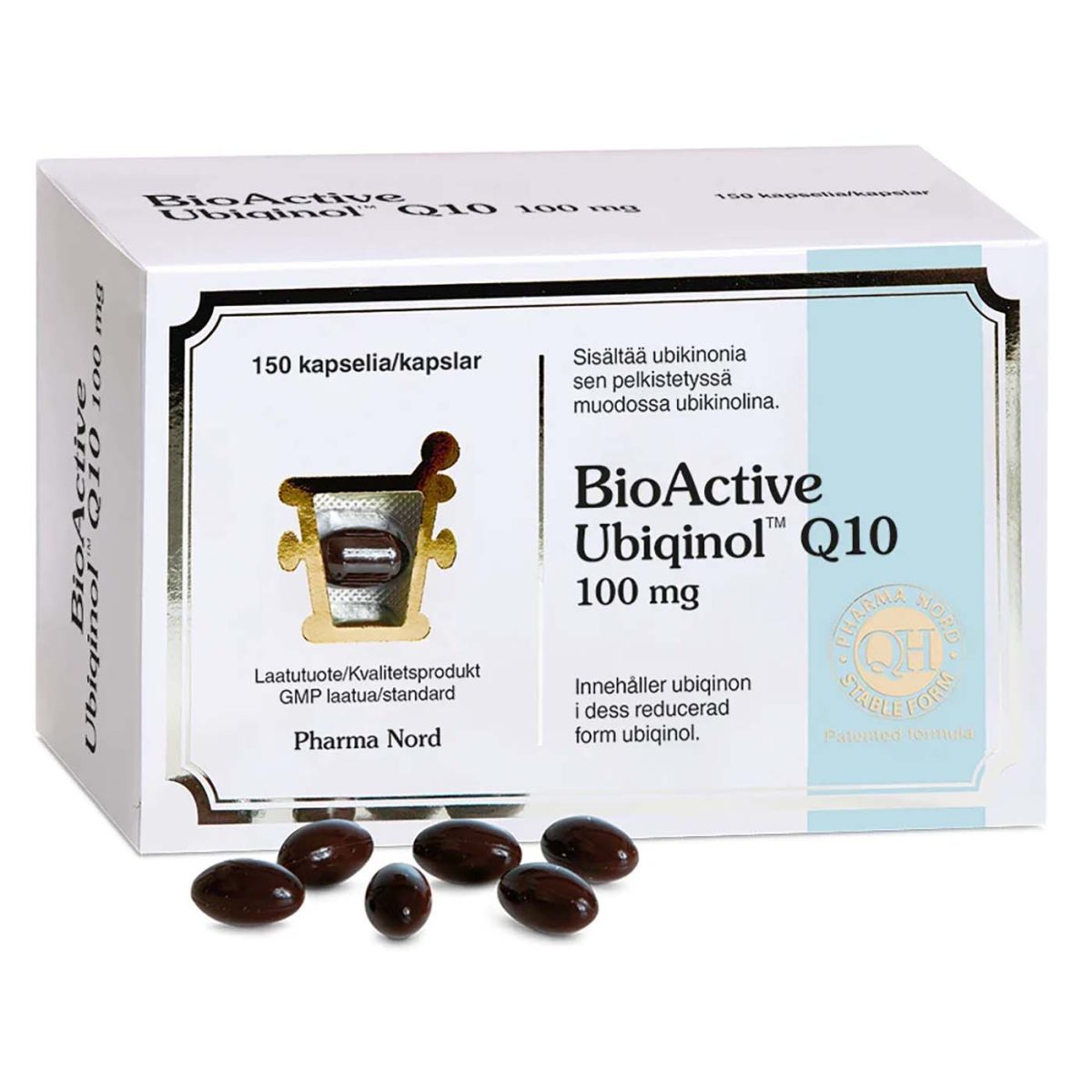 Bio-active Ubiqinol Q10 100mg, 150 caps. – Nordic Immunity Supplements