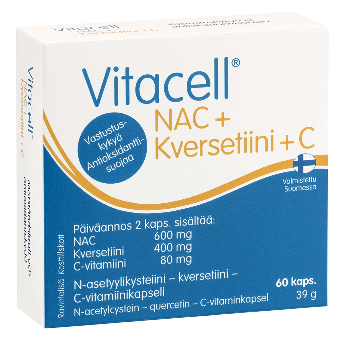 Vitacell® NAC + Quercetin + C, 60 caps. – Nordic Immunity Supplements