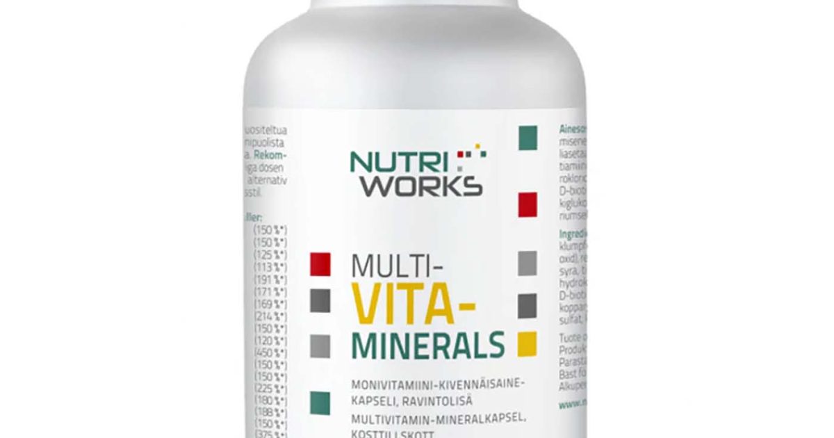 Multi-Vita minerals and vitamins complex, 120 caps. – Nordic Immunity ...