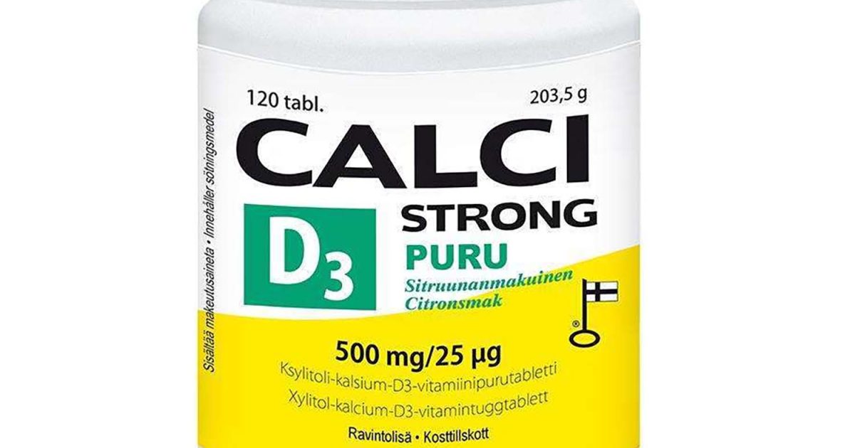 Strong Calcium + vitamin D3 chewable, 120 tabl. – Nordic Immunity ...