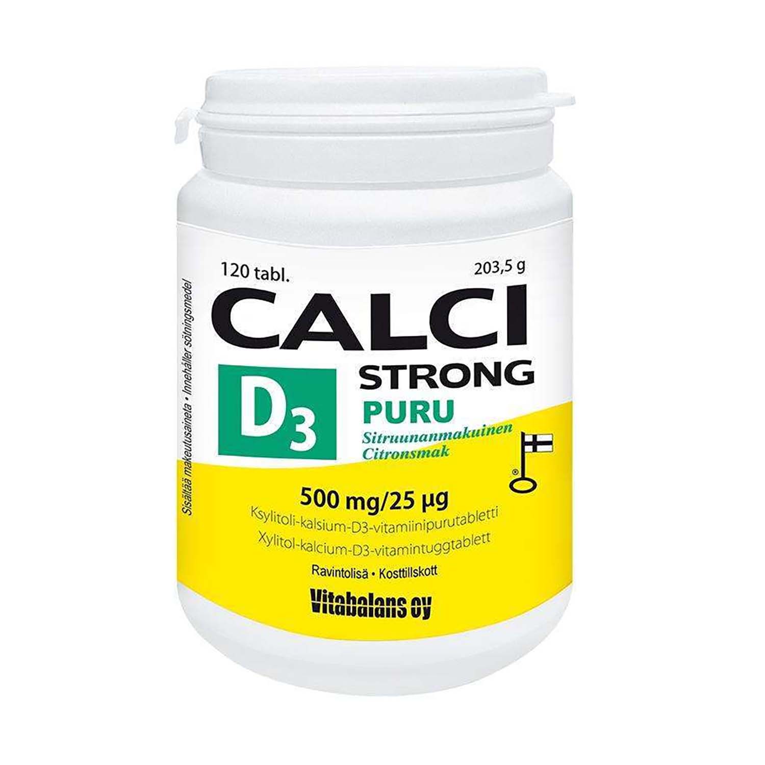Strong Calcium + vitamin D3 chewable, 120 tabl. – Nordic Immunity ...