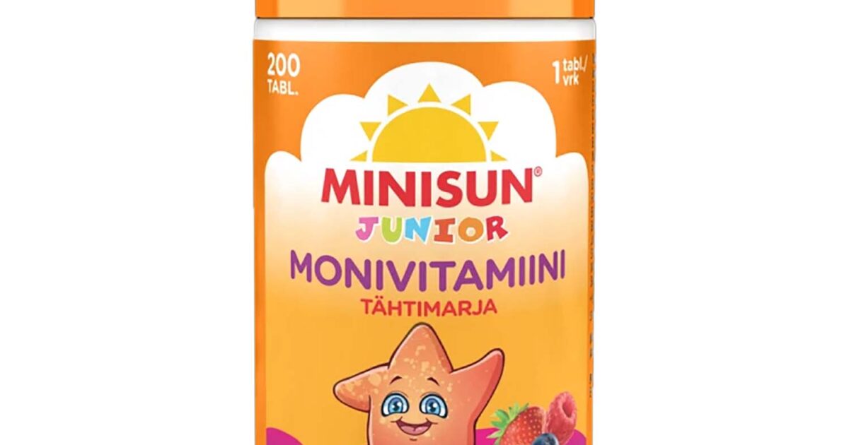 Minisun Multivitamin Junior Starberry, 200 tablets – Nordic Immunity ...