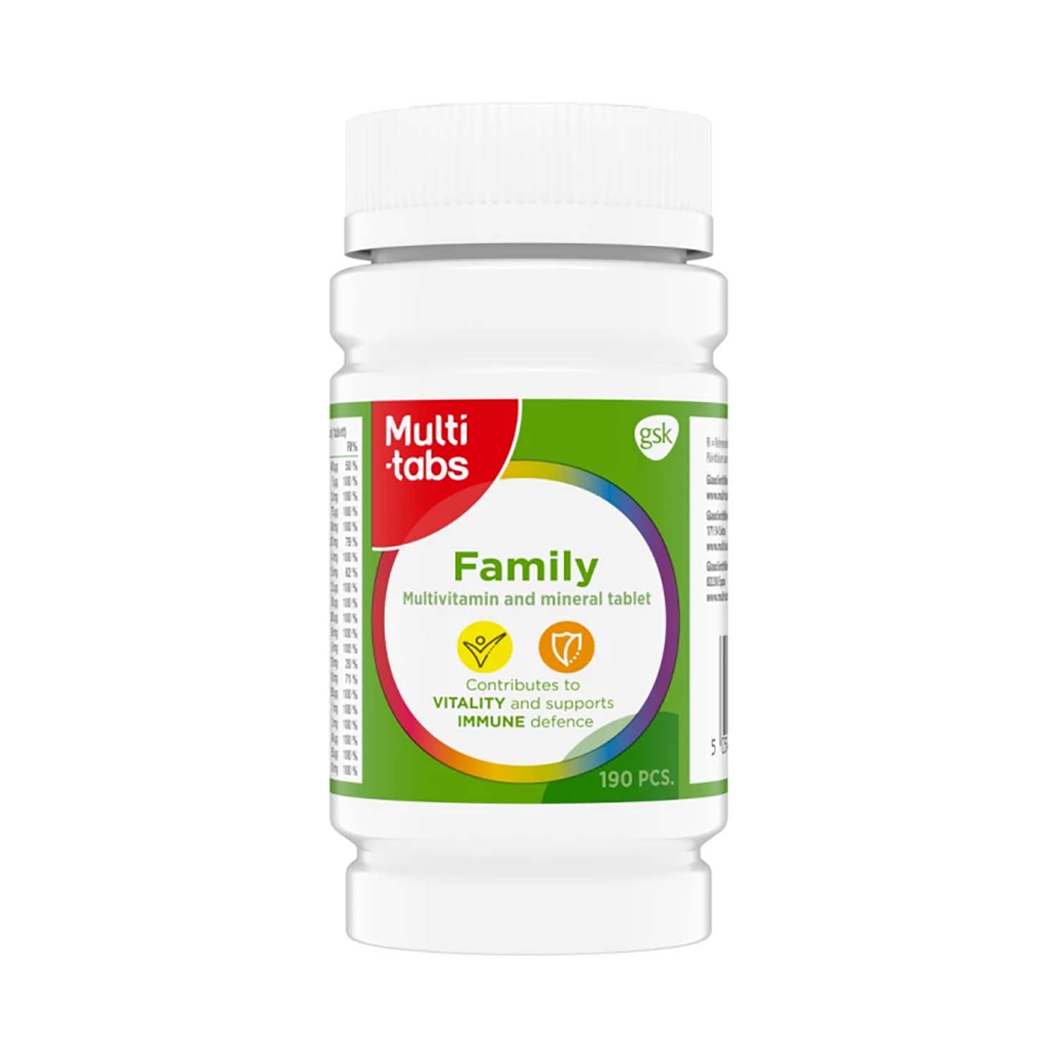 Family multivitamins, 190 tabl. – Nordic Immunity Supplements