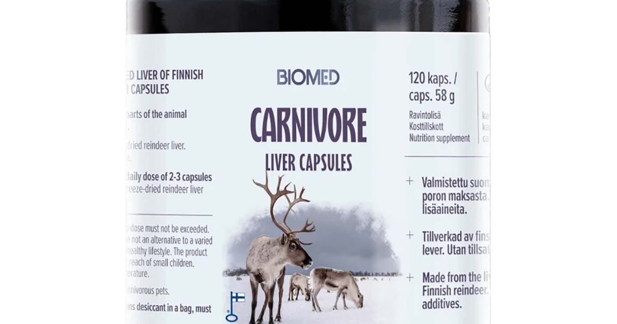 Carnivore – Reindeer liver 120 capsules – Nordic Immunity Supplements